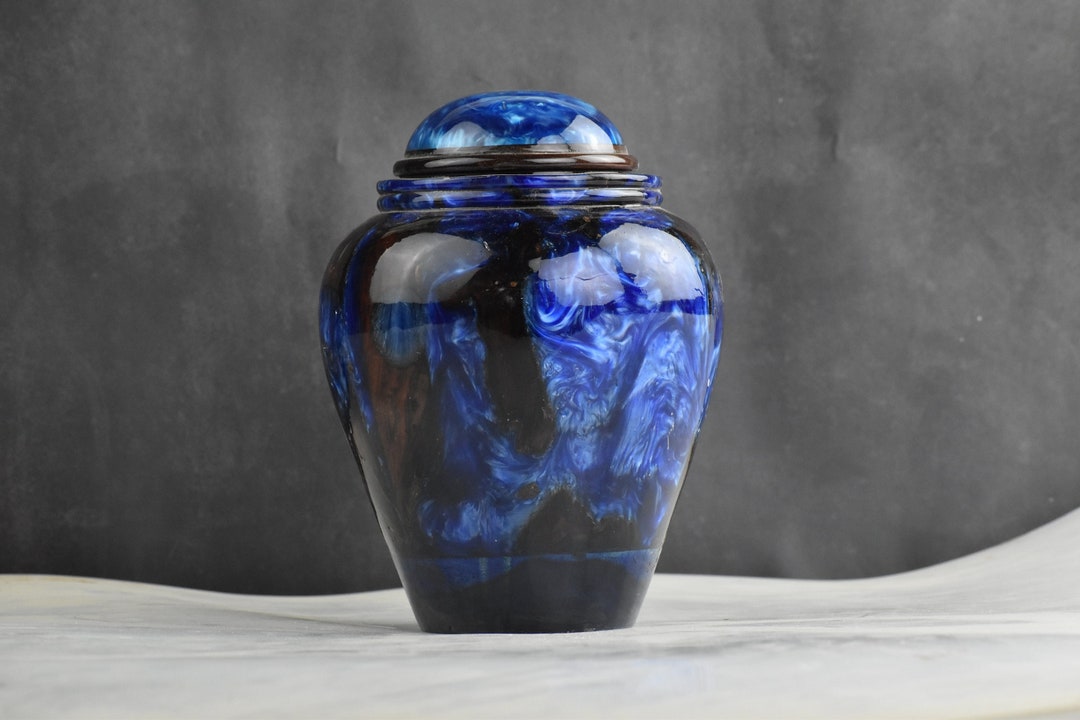 Resin and Rosewood Mix Cremation Urns for Human Ashes Adult, Burial ...