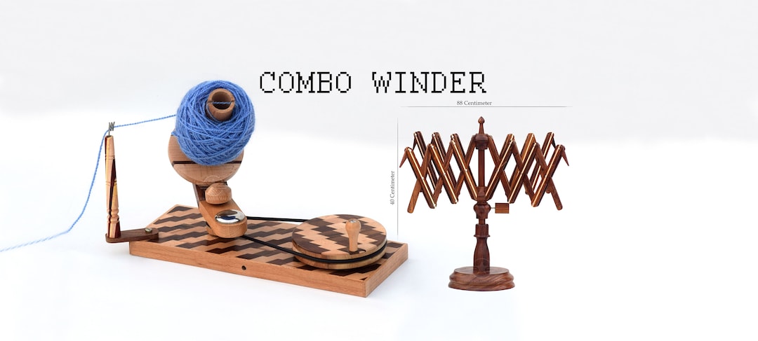 Wooden Yarn Winder and Swift - Heavy Duty Wooden Yarn Winder - Table ...