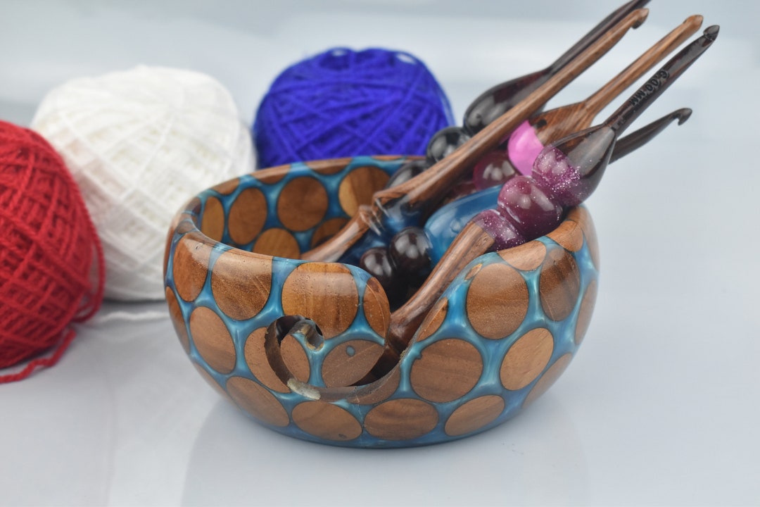 Handmade Wooden Yarn Bowl for Knitting and Crocheting 6 X 3 - Etsy