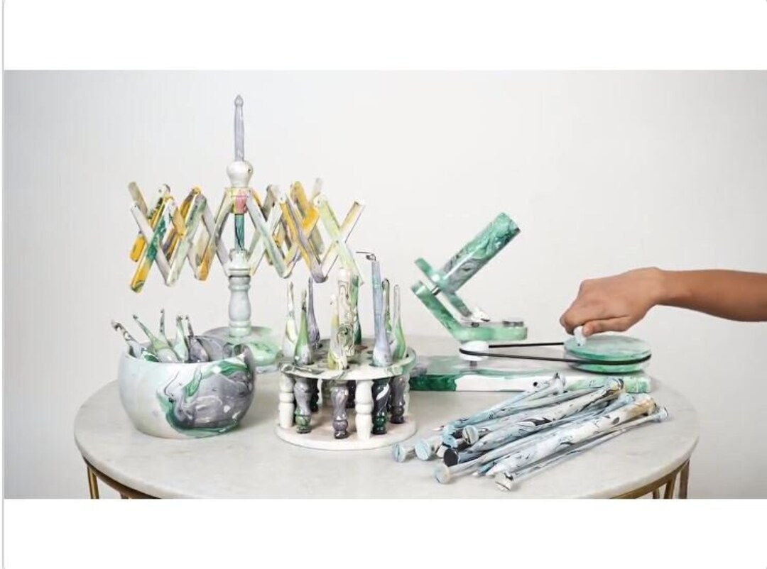 Yarn Winder Wooden | Artistic Hydro-dipped Wooden Winder and Swift ...