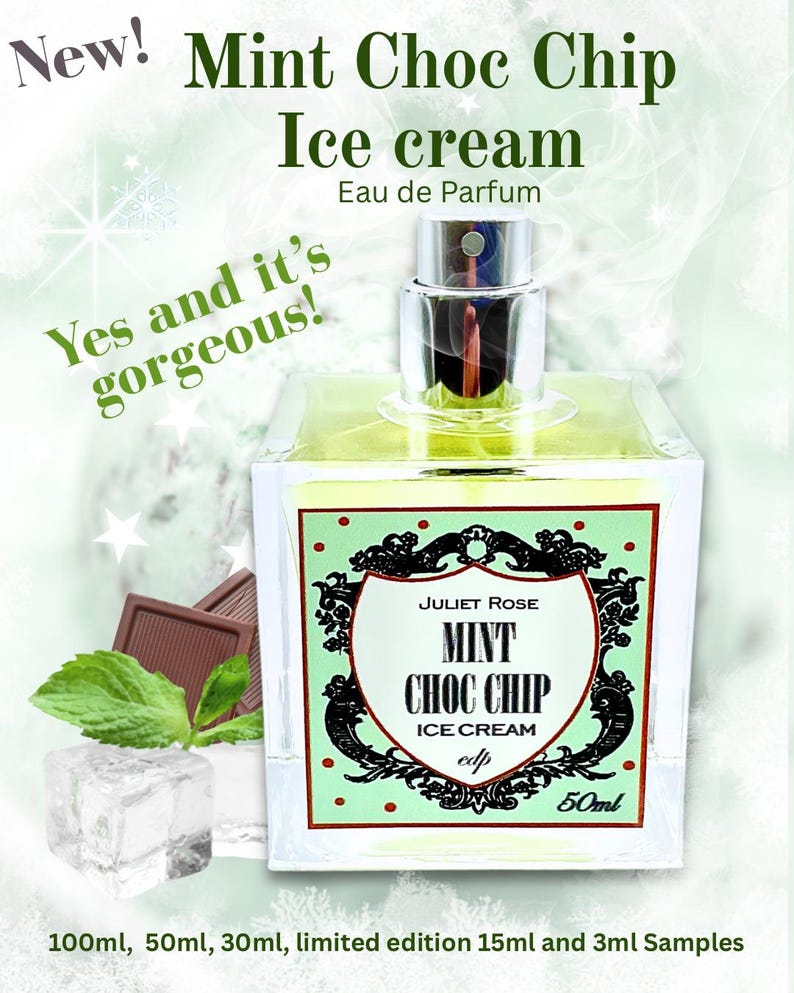 Mint Choc Chip Ice Cream Perfume – Spearmint, Vanilla, Cocoa (3ml ...