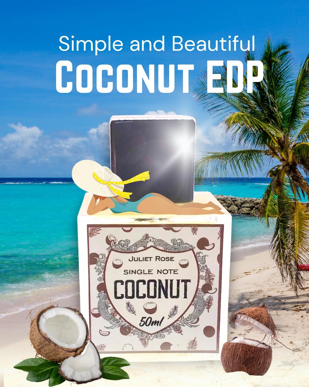 Creamy White Coconut Perfume: Single Note Fragrance for Layering - Etsy