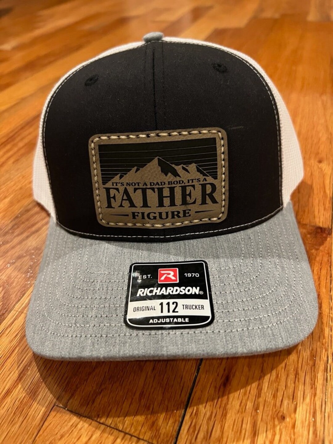 It's Not a Dad Bod, It's a FATHER Figure Richardson 112 Leather Patch Hat - Etsy