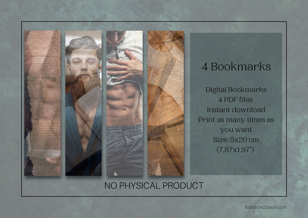 Spicy Bookmark, Male Body, Sexy Bookmark, Printable Bookmarks, Download ...