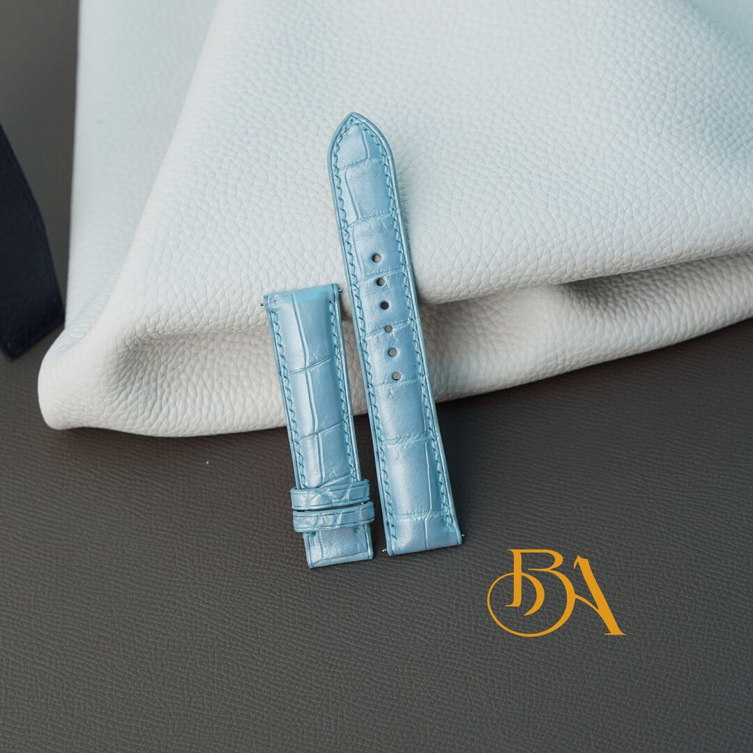 High Quality Alligator Leather Watch Strap. Quick Release Leather Watch ...