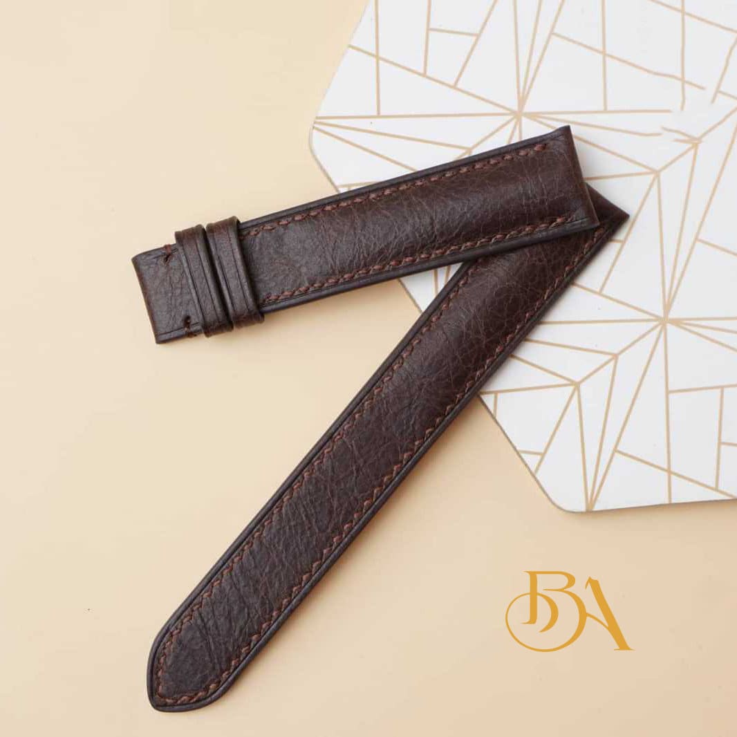 Chocolate Brown Vintage Watch Band, Full Grain Cow Leather Watch Strap ...