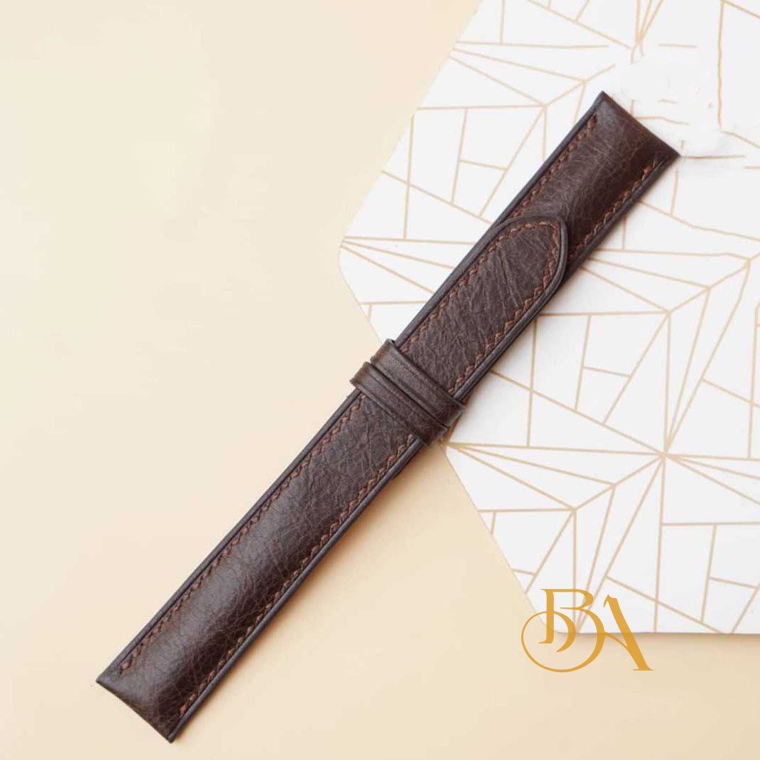 Chocolate Brown Vintage Watch Band, Full Grain Cow Leather Watch Strap ...