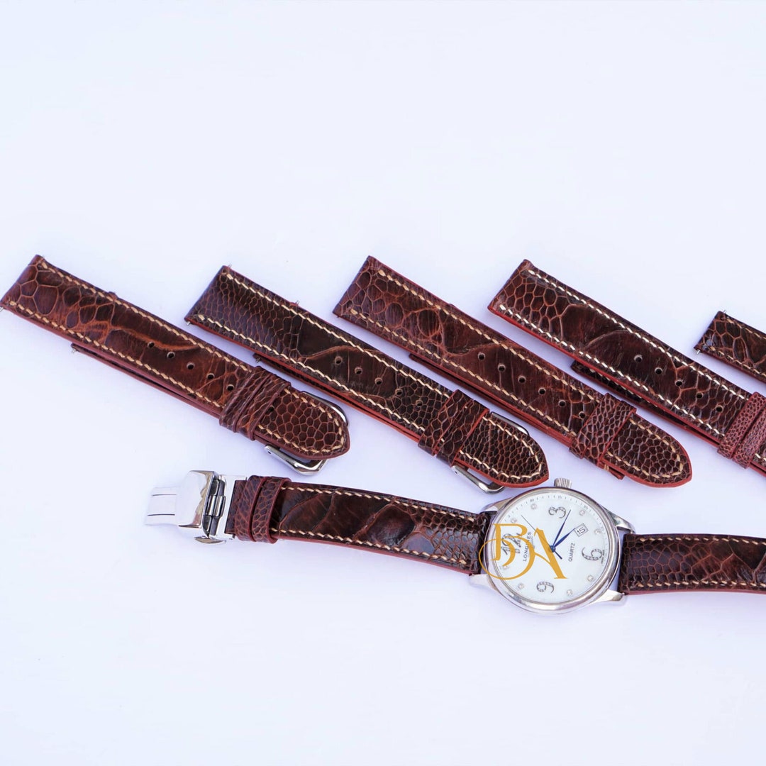 Premium Ostrich Watch Strap Handmade Ostrich Leg Watch Band. - Etsy