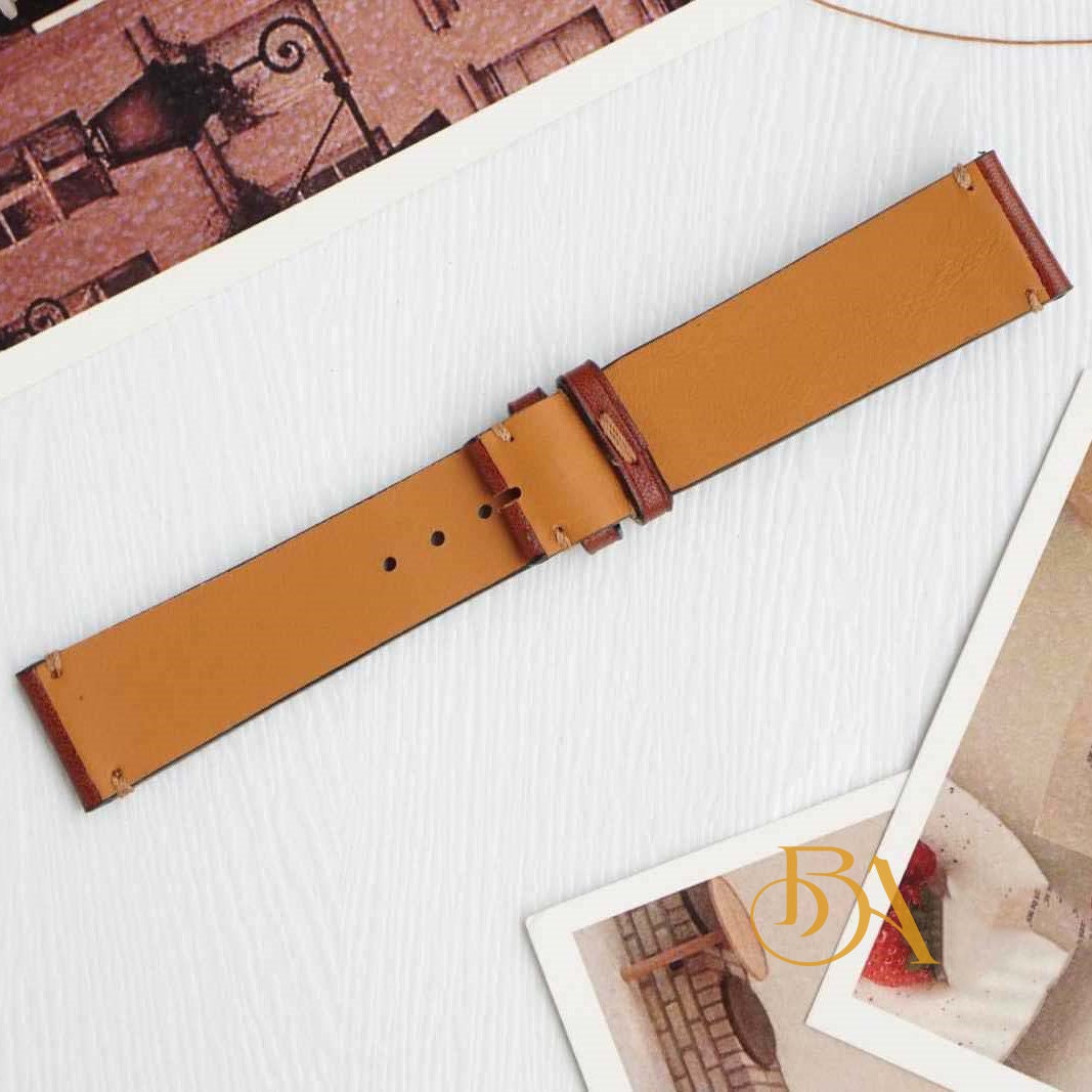 Vintage Cow Watch Band Brown Leather Watch Strap. Handcrafted - Etsy