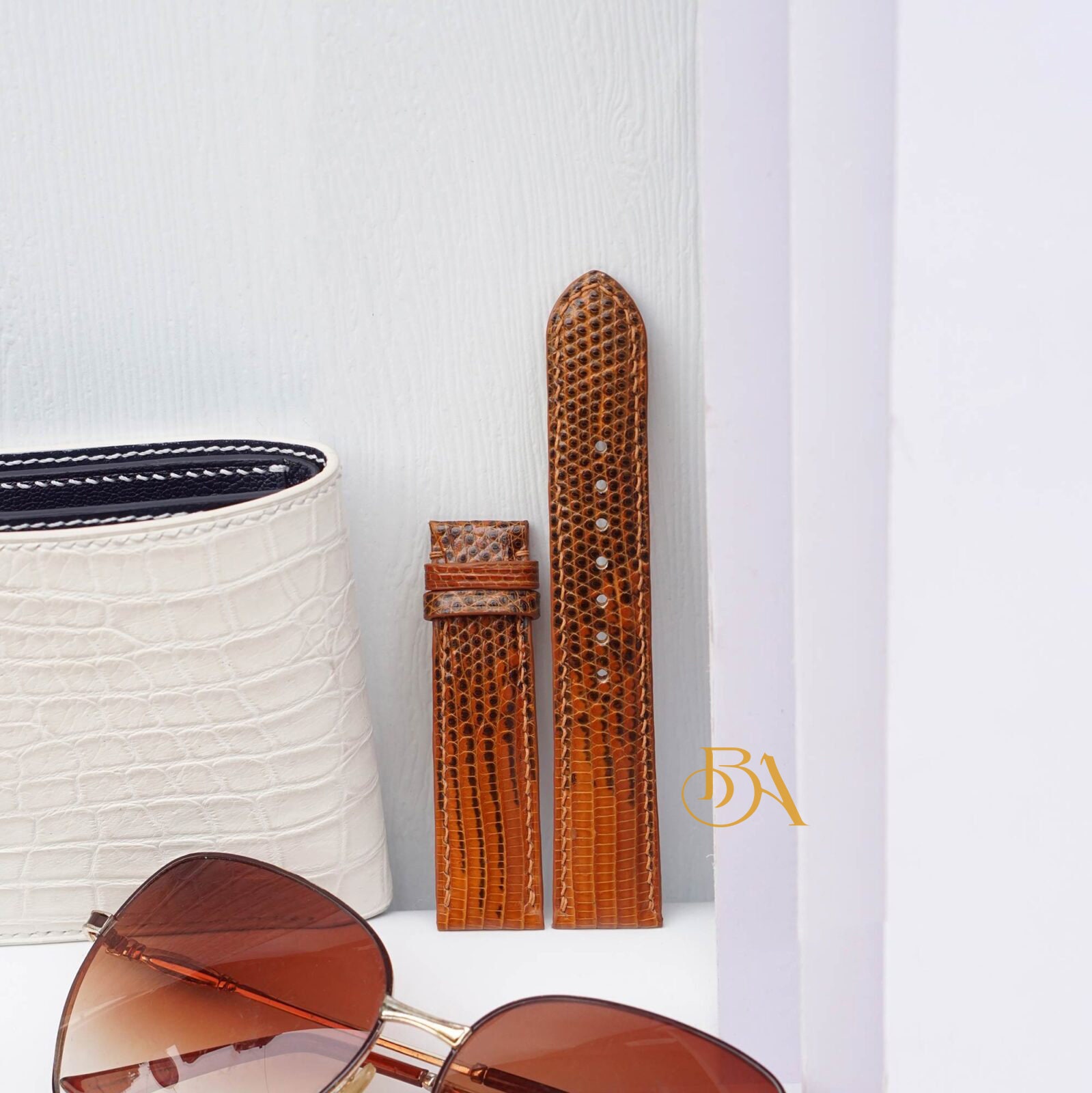 Premium Lizard Watch Strap, Handmade Lizard Leather Watch Band. Top ...