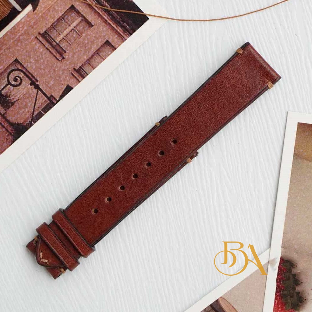 Vintage Cow Watch Band Brown Leather Watch Strap. Handcrafted - Etsy