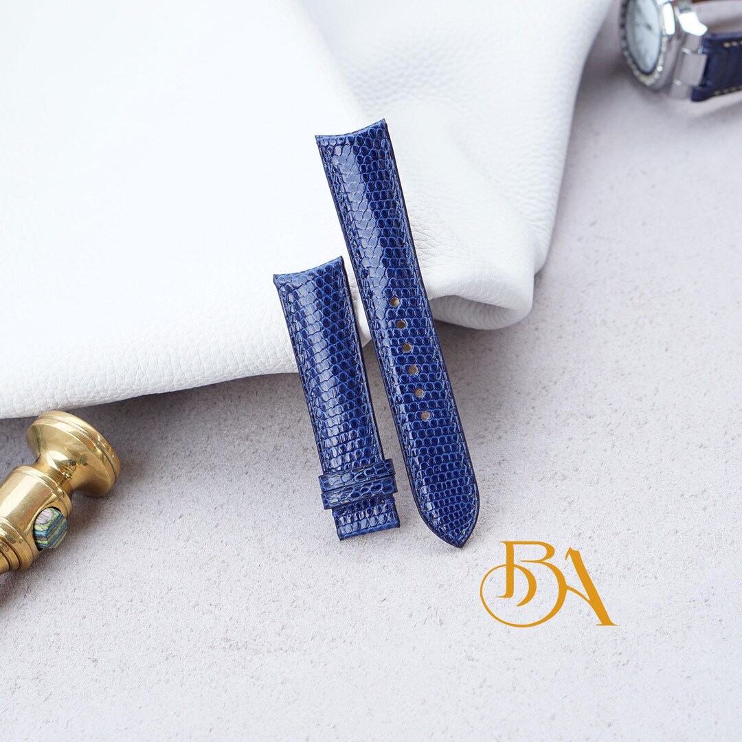 Curved End Lizard Watch Band, Handmade Lizard Leather Watch Strap. High ...