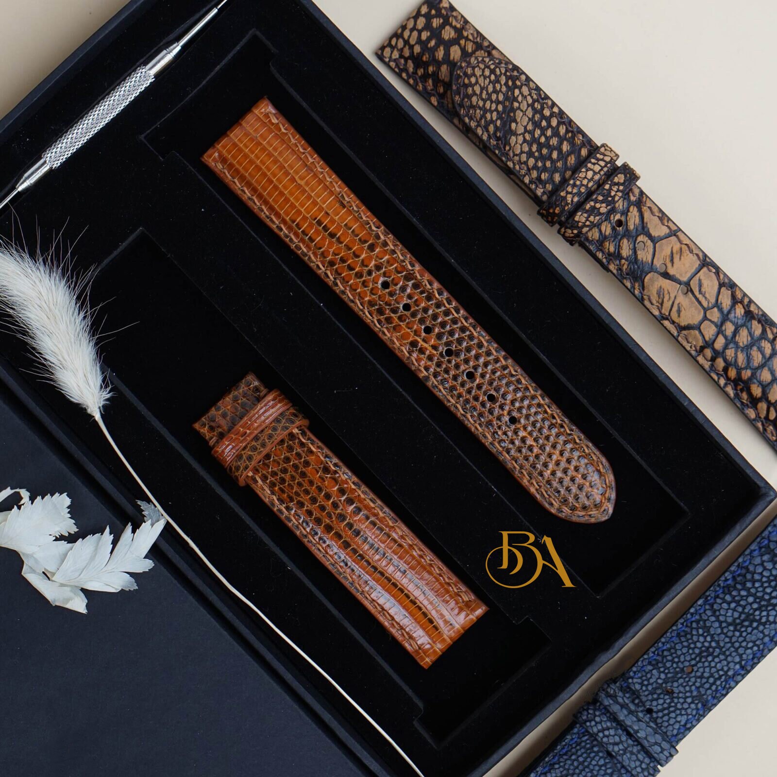 Premium Lizard Watch Strap, Handmade Lizard Leather Watch Band. Top ...