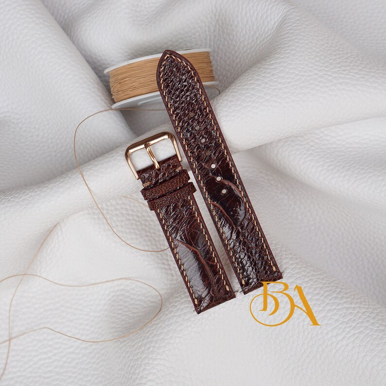 Premium Ostrich Watch Strap, Handmade Ostrich Leg Watch Band ...