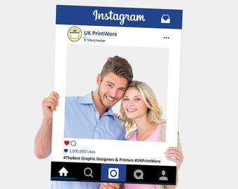 Glittered Instagram Selfie Frame Personalised Custom Photo - Etsy UK