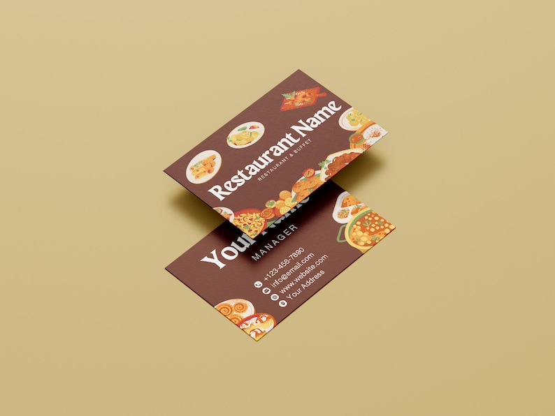 Custom Restaurant & Food Service Business Cards Personalised Design ...