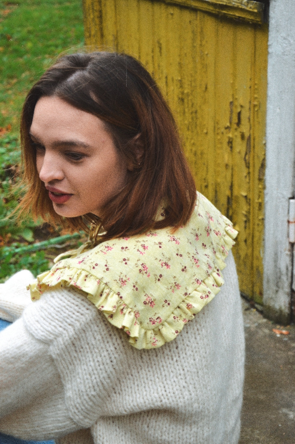 Extra Wide Linen Collar, Removable Collar With Frills, Detachable ...