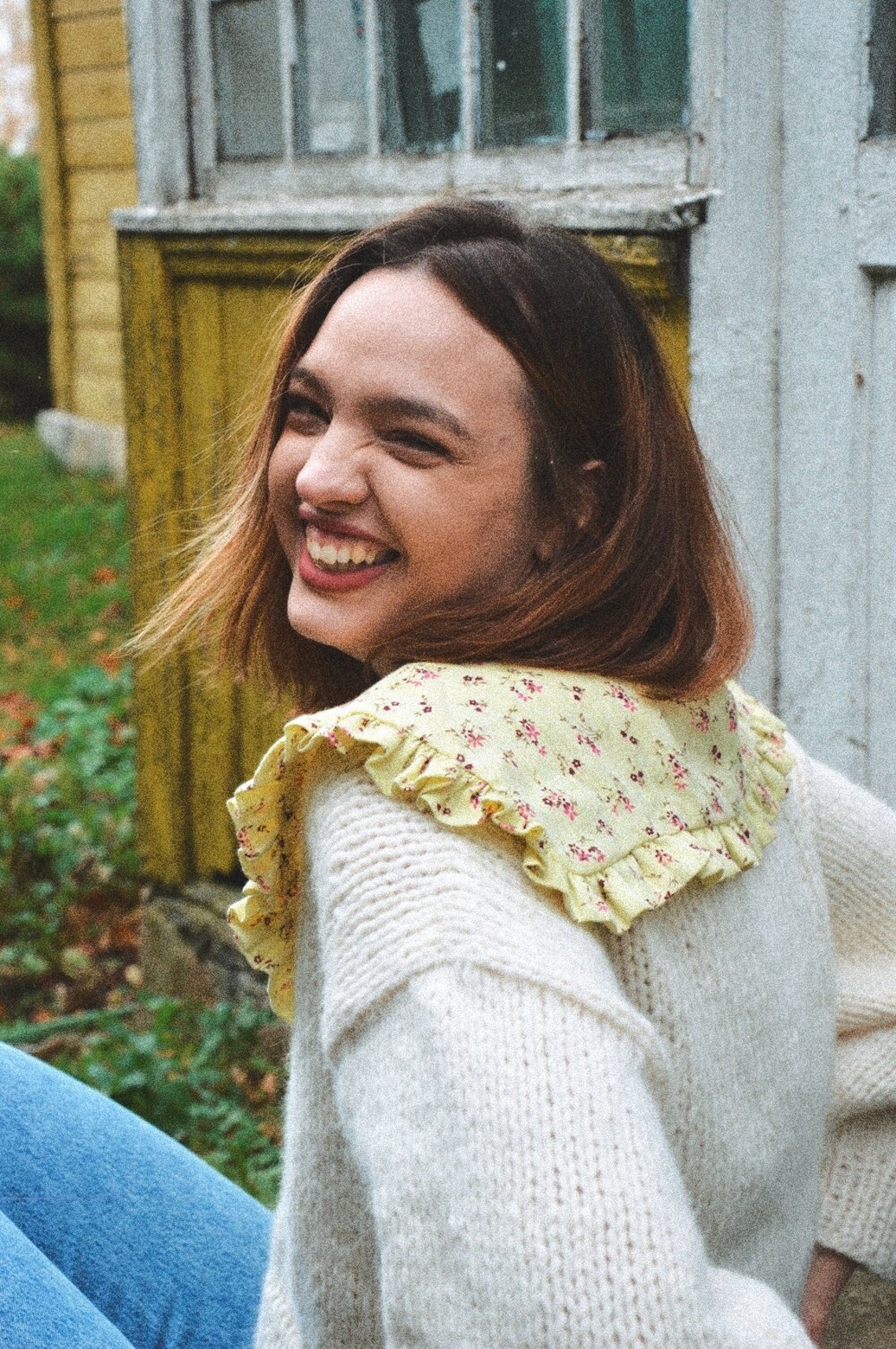 Extra Wide Linen Collar, Removable Collar With Frills, Detachable ...