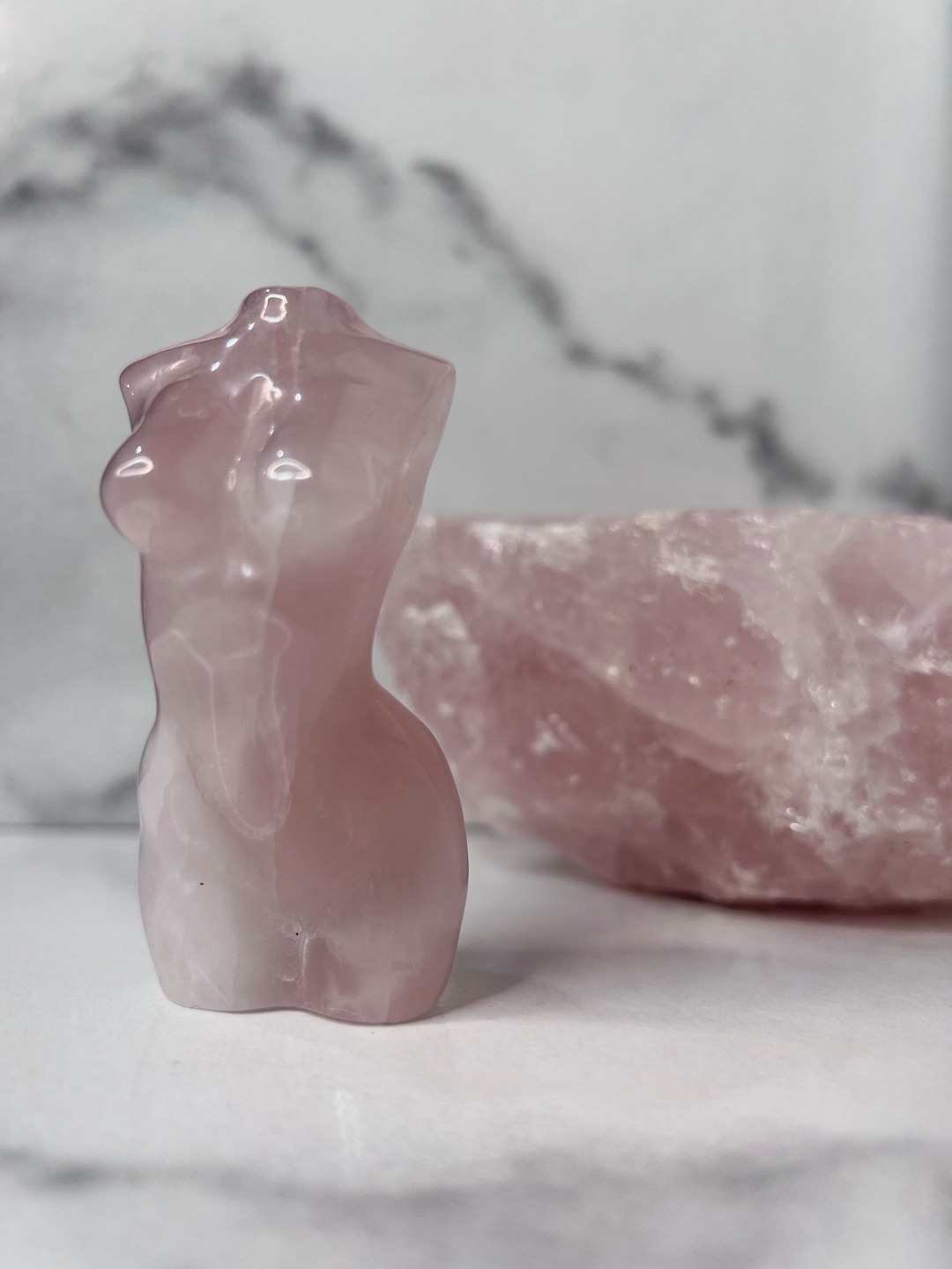ROSE QUARTZ Goddess Body Crystal (8CM), Healing Crystals, Gemstones ...