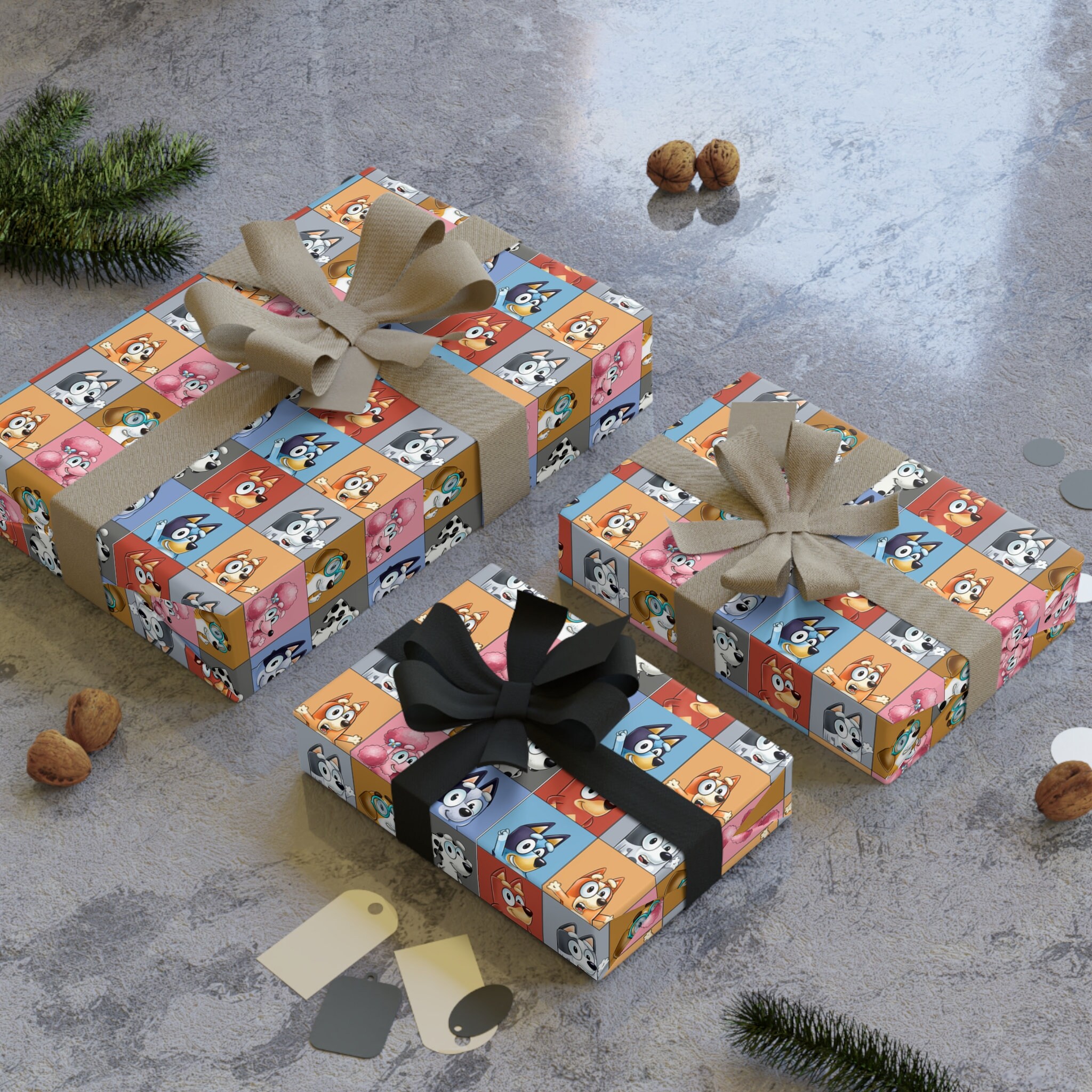 Bluey and Friends Gift Wrapping Paper Roll/birthday Wrapping Paper ...