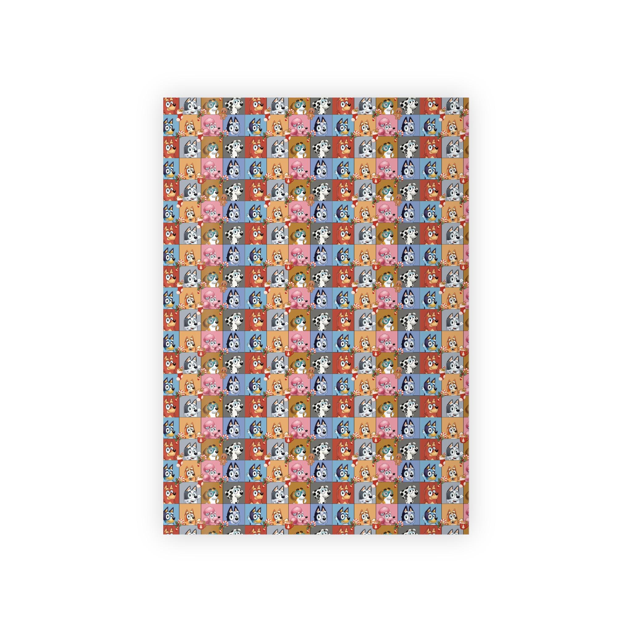 Bluey and Friends Brady Bunch Theme Christmas Wrapping Paper 28 X 39 or ...
