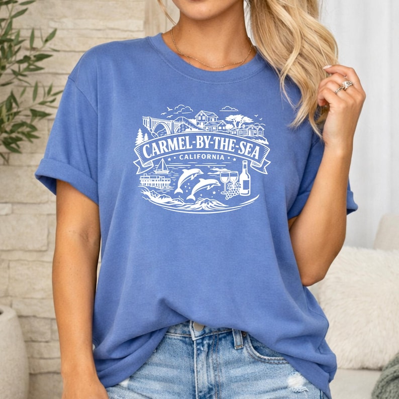 Carmel by the Sea California Shirt, Coastal California Tee, Beach ...