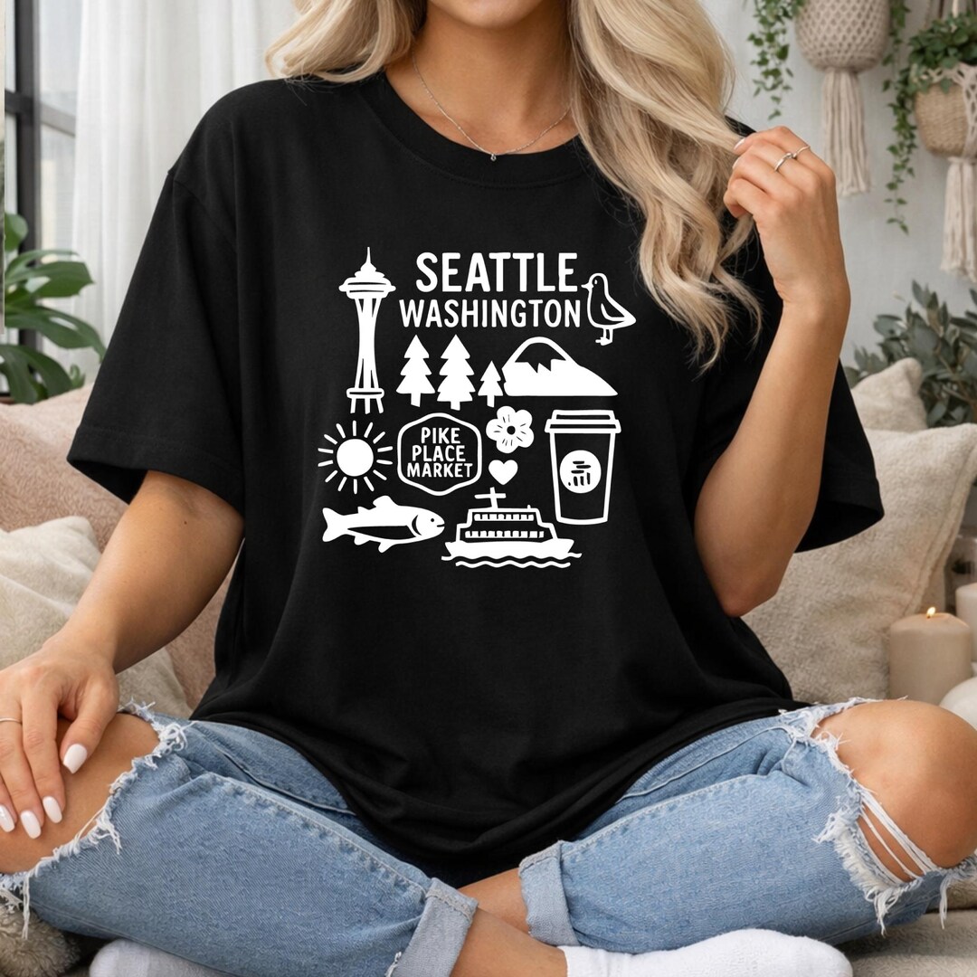 Seattle Washington Shirt, Comfort Colors Pacific Northwest Tee - Etsy