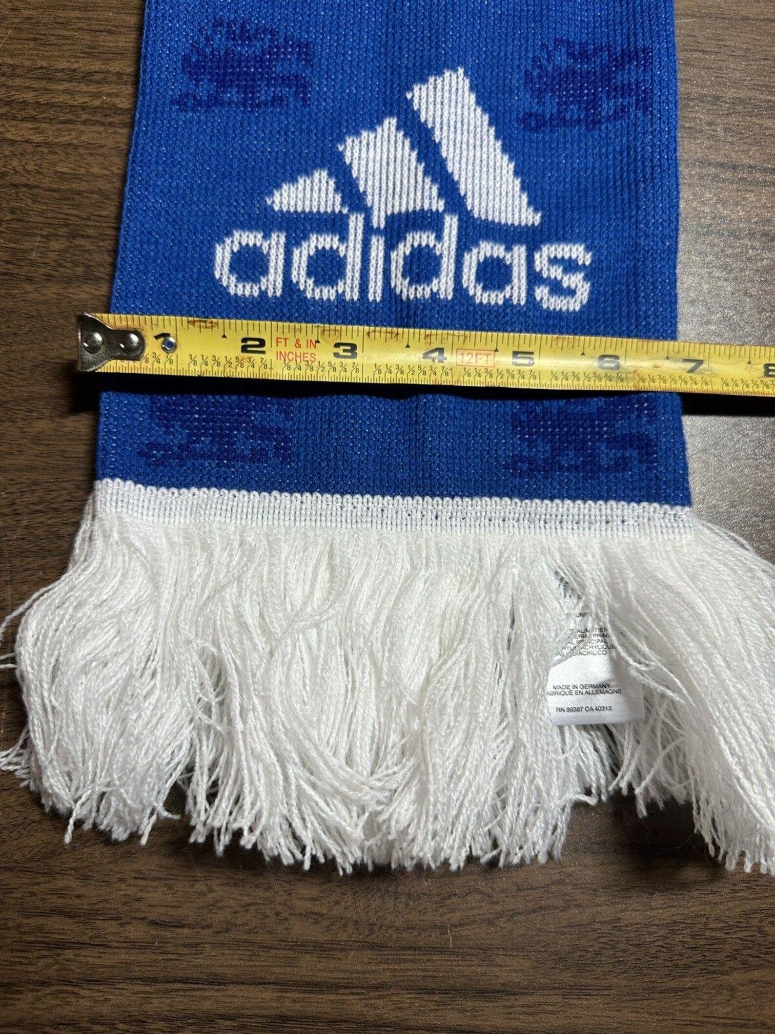 Adidas Chelsea Football Club Scarf Soccer Royal Blue White 2 Sided ...