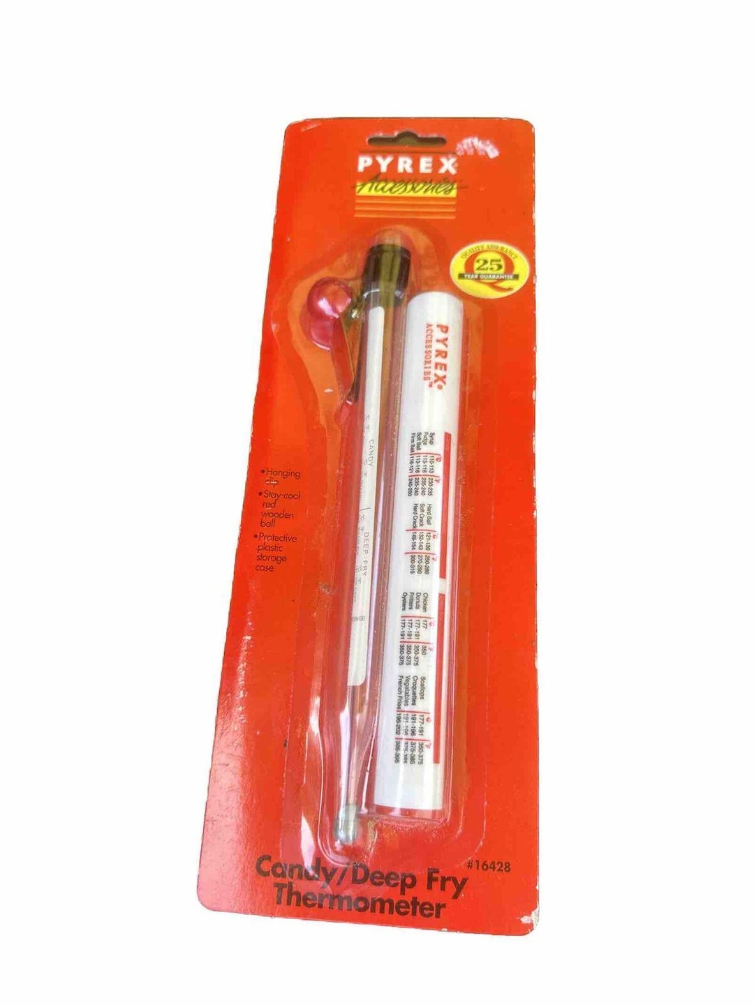 Pyrex Deep Fry / Candy Thermometer Clip Stay Cool Ball Plastic Storage ...