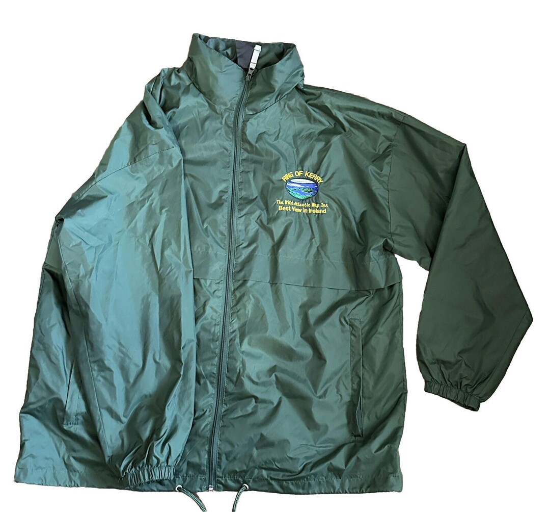 Ring of Kerry Hooded Rain Jacket Mens L Raincoat Ireland Souvenir ...