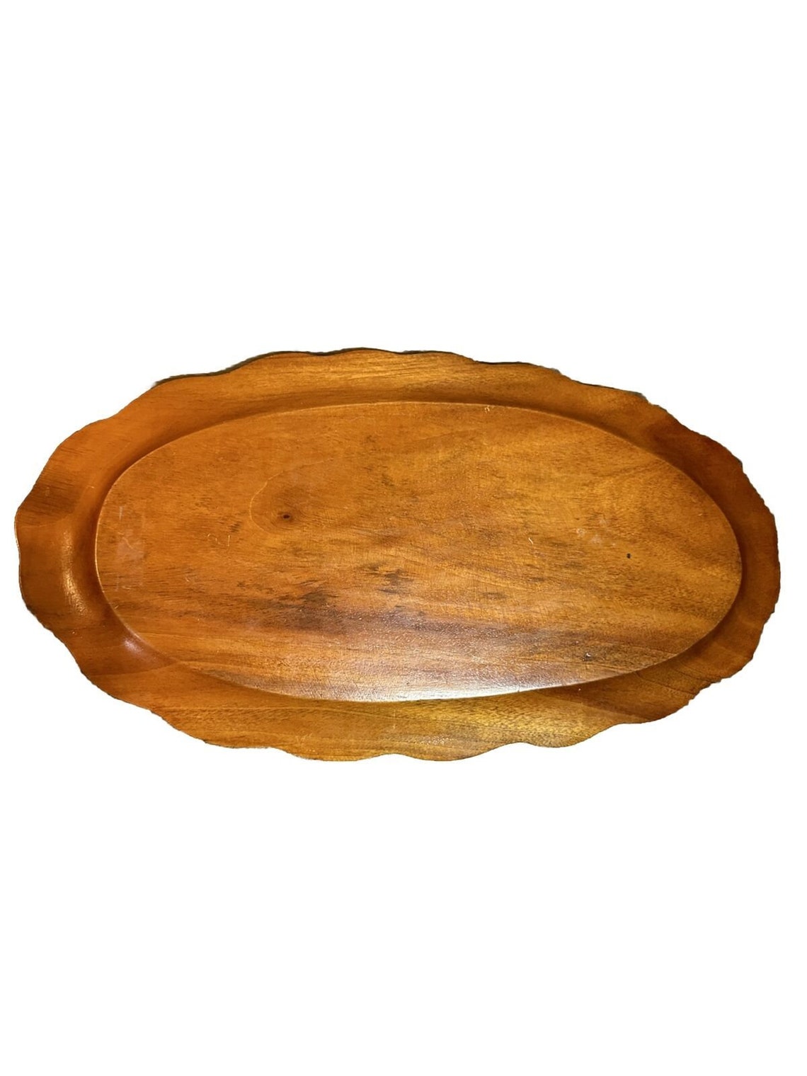 Haiti Wooden Tray Platter Plate Carved Fish Design Folk Art Painted ...