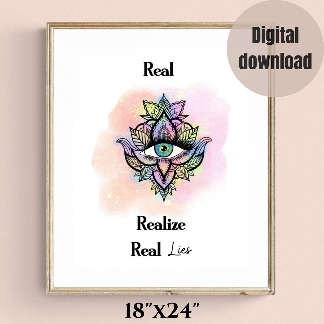 Vibrant Fun Typography Wall Art | Funky Illuminati Printable Wall Art ...