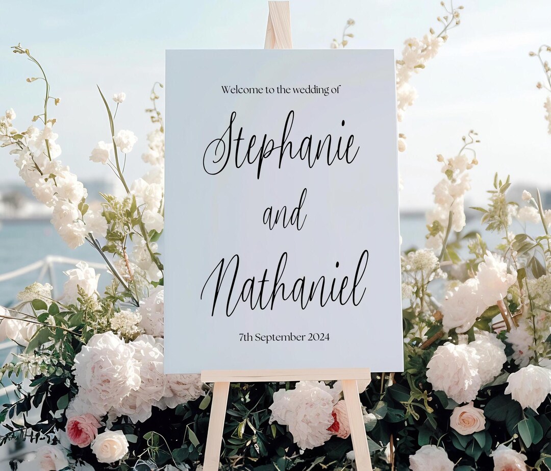 Wedding Welcome Sign Handwriting Font Welcome Wedding Sign ...