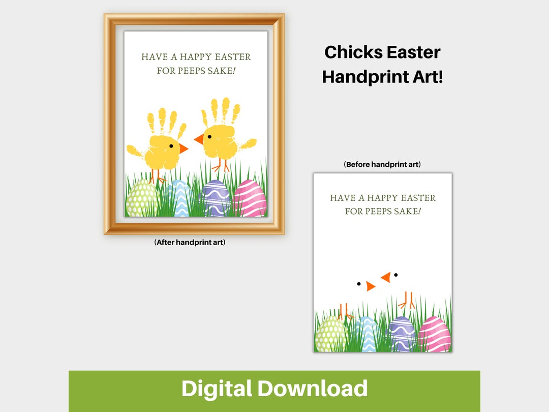 Chicks Easter Handprint Art - Etsy