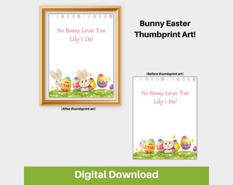 Easter Thumbprint Craft Handprint Art Toddler Craft Easter Kids Craft ...