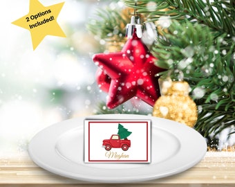 Christmas Printables, Christmas Food Tags, Red Truck, Christmas Truck ...