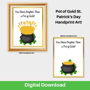 Pot of Gold Saint Patrick's Day Handprint Art - Etsy