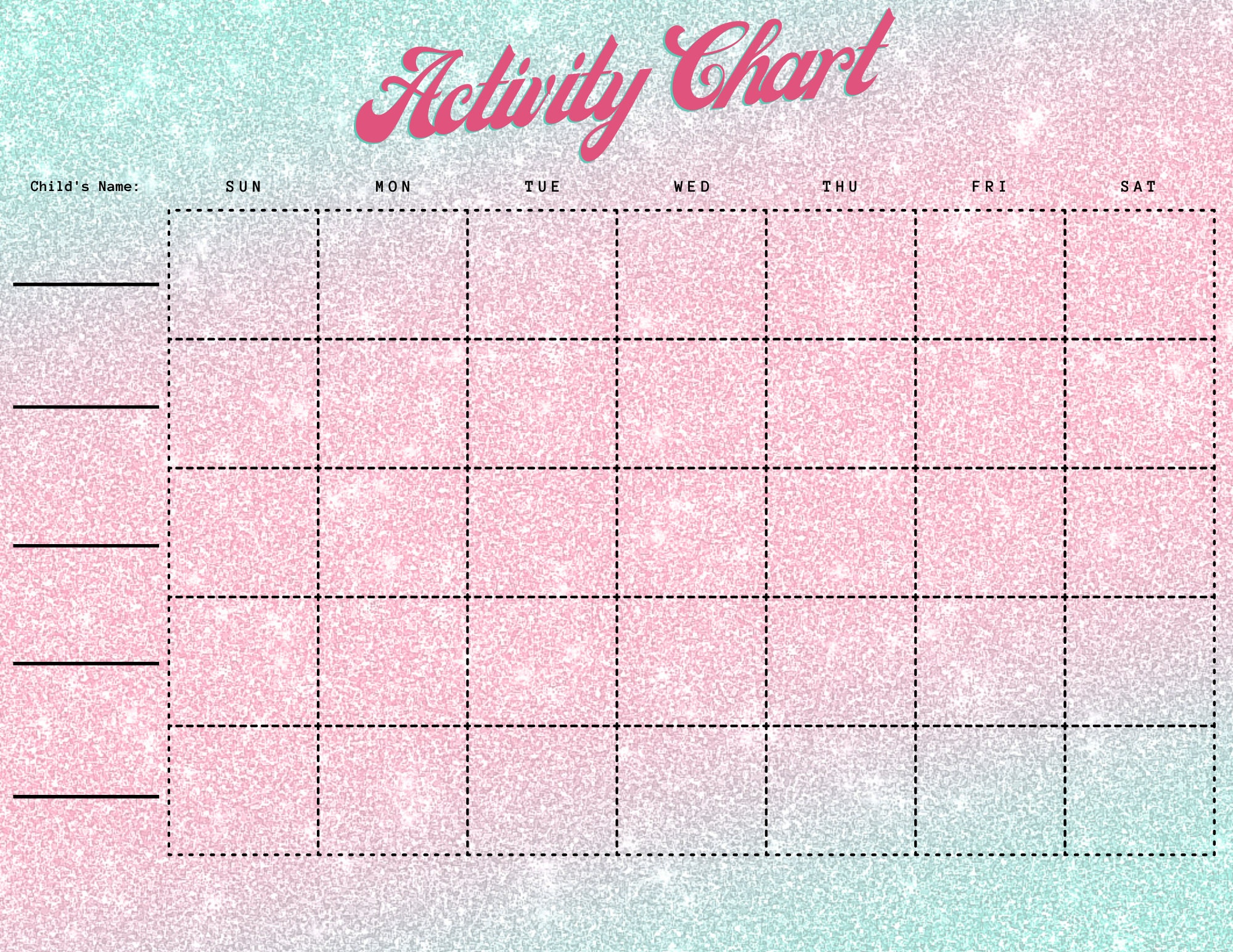 Magnetic Activity Chart - Etsy