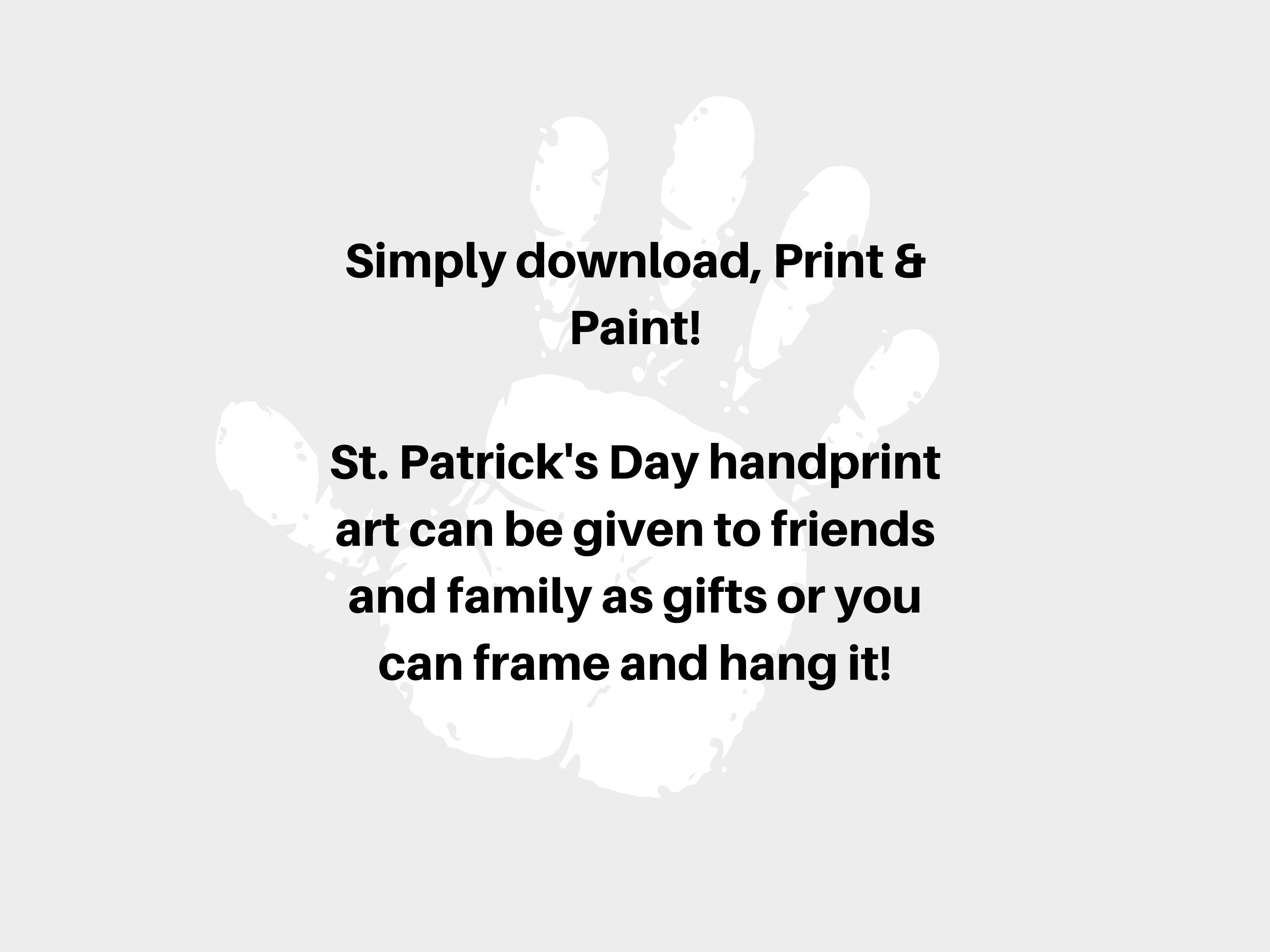 Pot of Gold Saint Patrick's Day Handprint Art - Etsy