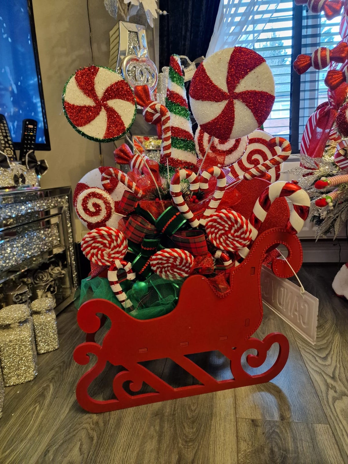 Hand Made Christmas Sleigh - Etsy