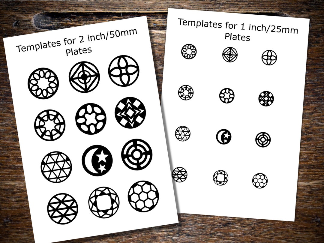 Saw Piercing Templates for Jewelry Making, 12 Round Designs for Use ...