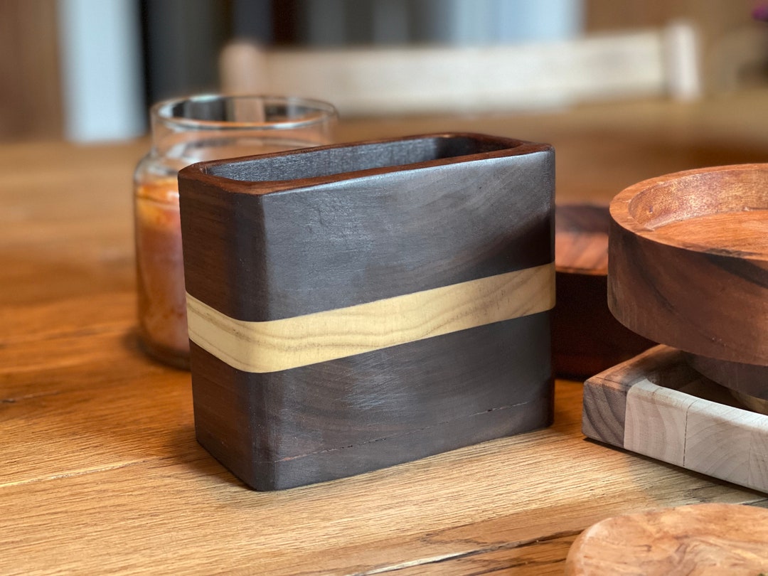 Handmade Walnut and Oak Pencil Holder: Desk Organizer - Our Best Seller ...