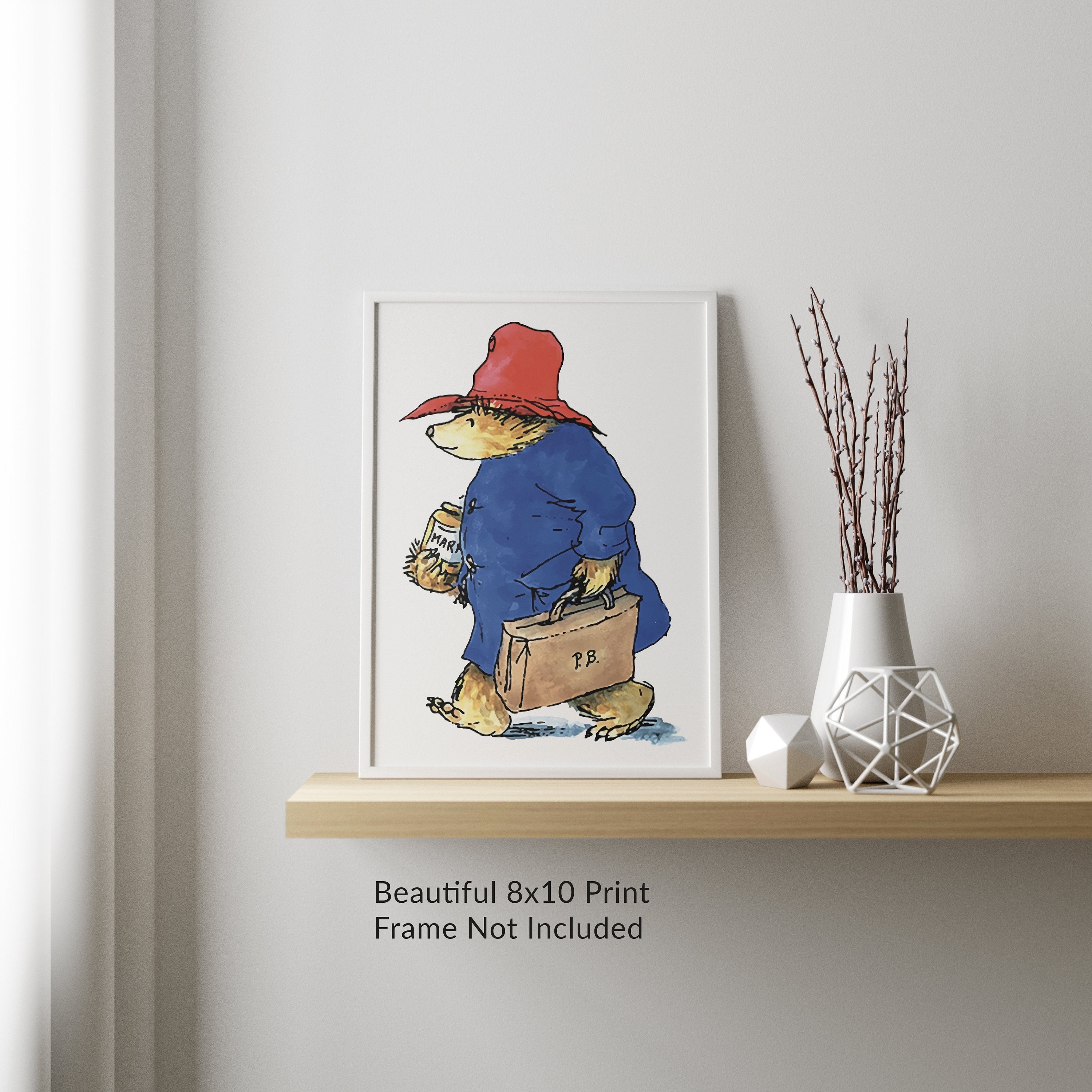 Nursery Wall Decor Paddington Bear Art Poster Wall Art & Office Decor ...