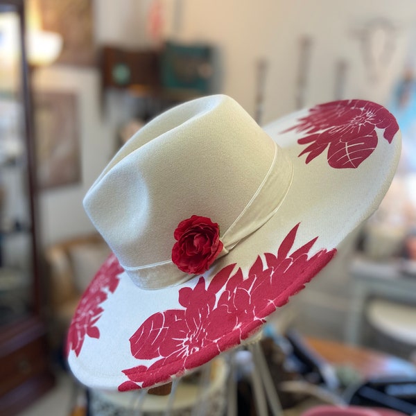 Painted Fedora Hat - Etsy