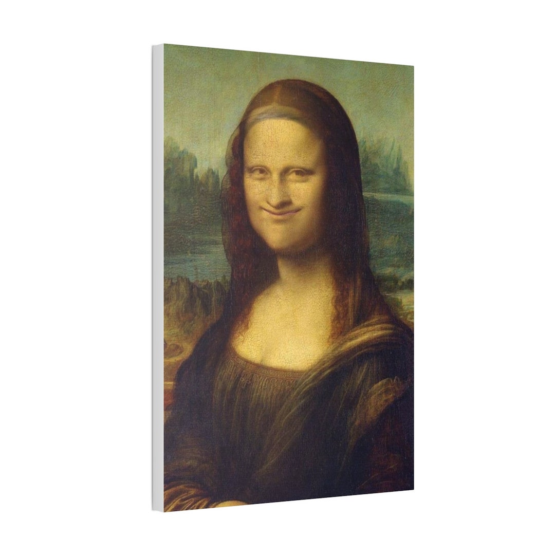 Funny Mona Lisa, Canvas, Poster, Joke, Gift, Funny Gift, Mona Lisa - Etsy