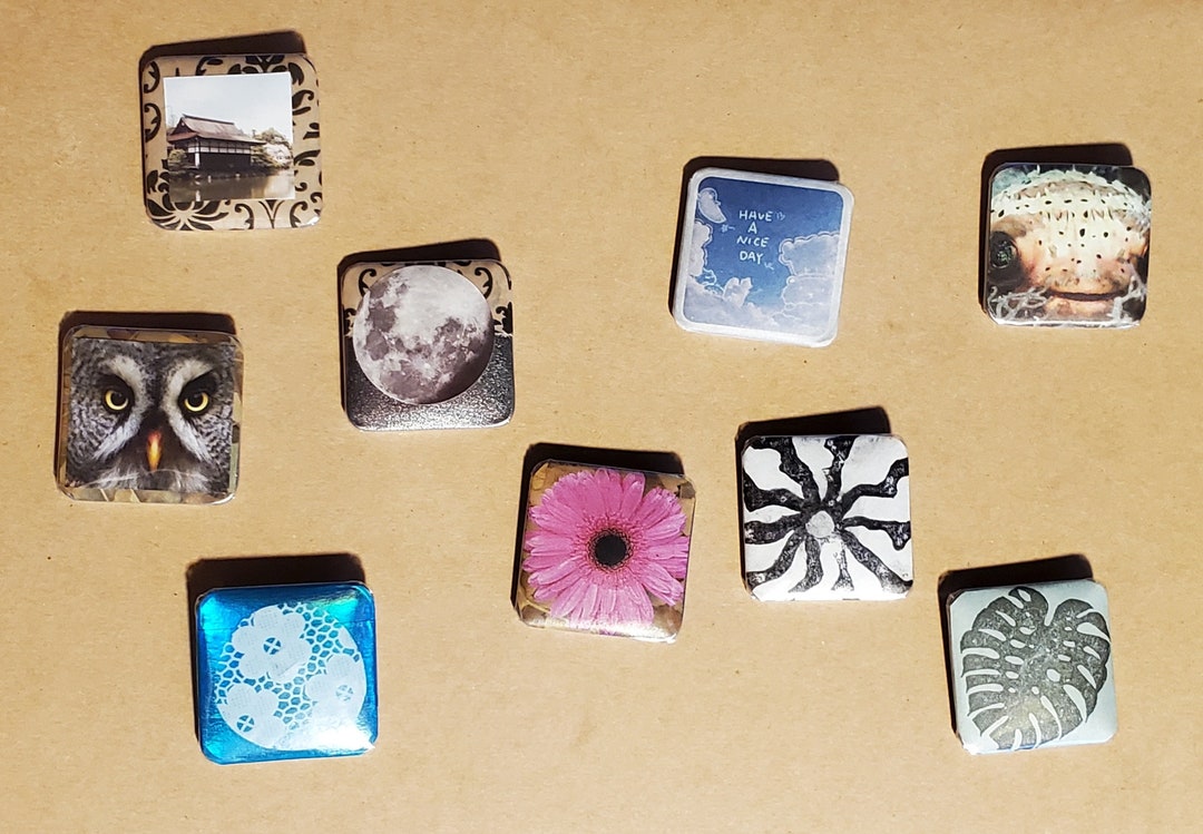 Pinback Square Buttons 5-9 - Etsy