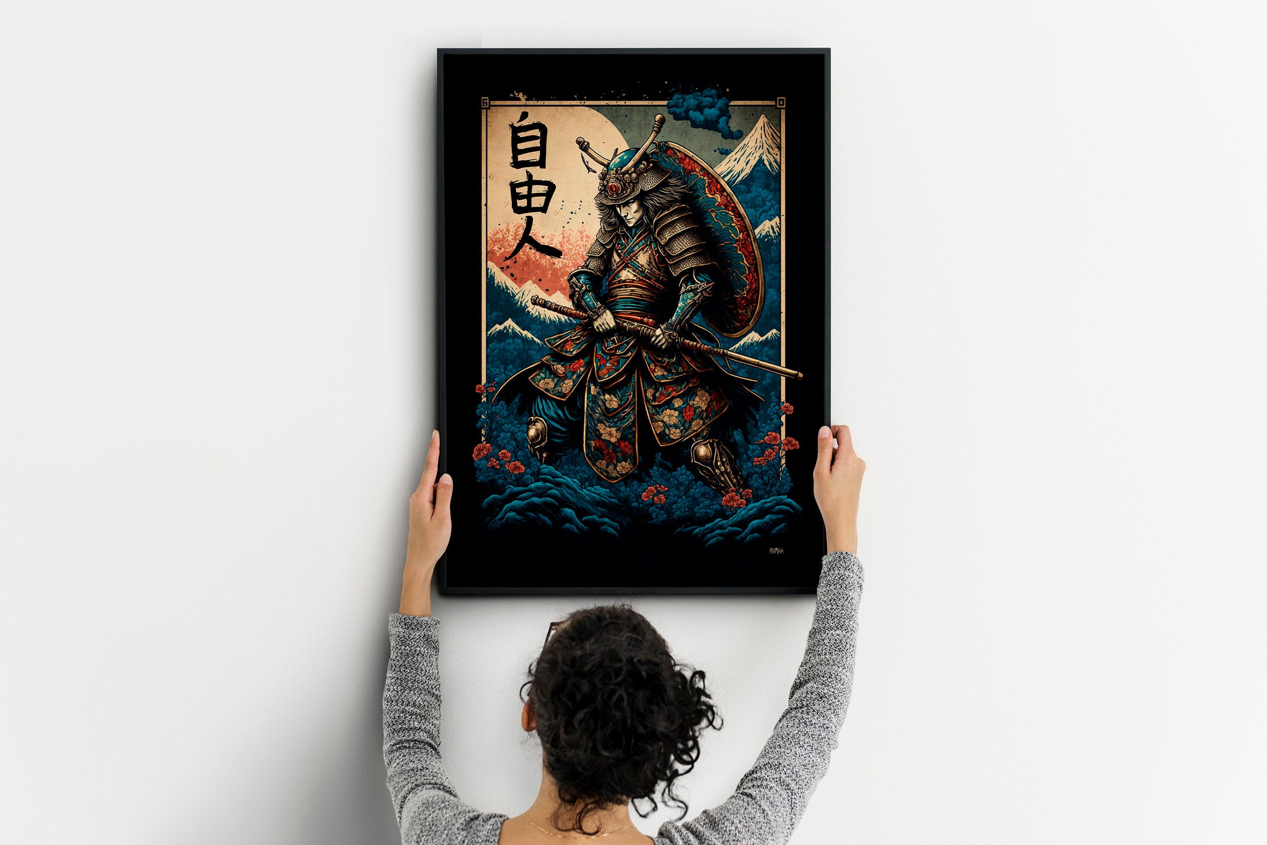 Samurai Mount Fuji Art Print: Japanese Spirit of Freedom Home Decor - Etsy