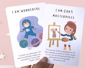 Affirmation Cards With Bible Verses Bible Learning for Kids - Etsy
