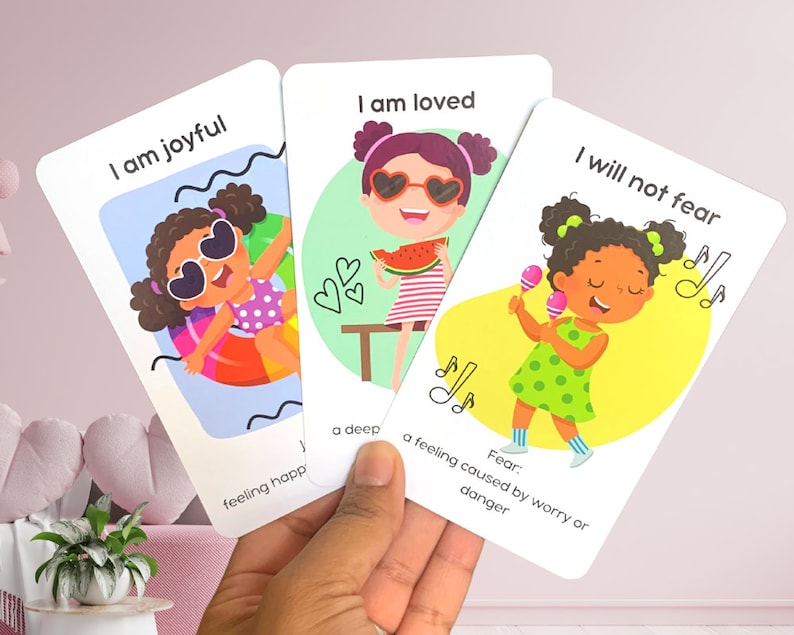 Christian Affirmation Cards for Kids | Memory Verse Cards | Biblical ...