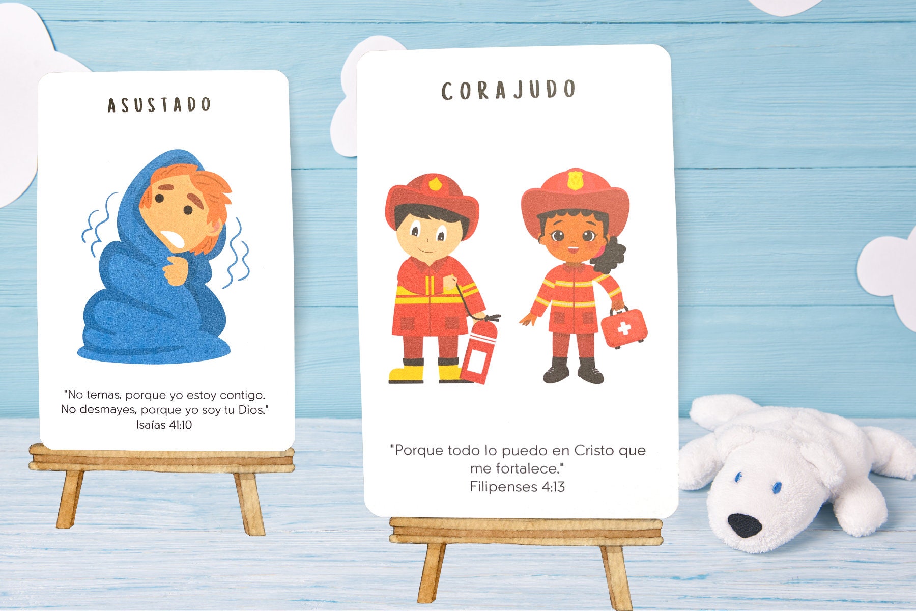 Bilingual Emotion Cards With Bible Verses Bilingue Tarjetas De ...